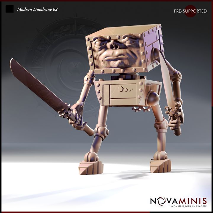 3D Printable Modron Duodrone 02 by NovaMinis